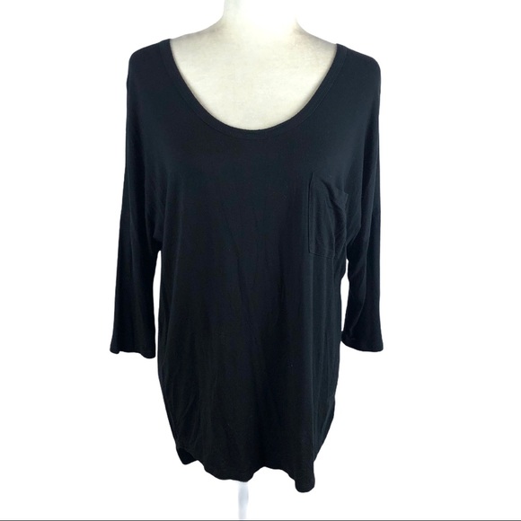 Misia | Tops | Misia Black Button Back Pocket Top | Poshmark